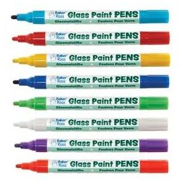 Glasmalstifte in Regenbogenfarben (8 Stück) Farben