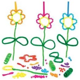 Anhänger-Bastelsets "Blume" mit Perlen (5 Stück ) Bastelsets