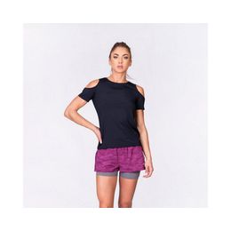 GYM AESTHETICS Yogashirt Athleisure Cold Shoulder Fashion T-Shirt für Damen Atmungaktiv