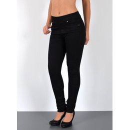 ESRA Skinny-fit-Jeans J291 Damen Skinny Jeans High Waist mit elastischem Gummi-Bund