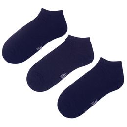 WERI SPEZIALS Strumpfhersteller GmbH Sneakersocken Sneakersocken 3-er Pack für Kinder Erwachsene>Einfarbig< Baumwolle (Set