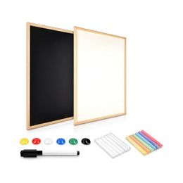 Navaris Magnettafel 2in1 Magnet-Tafel Whiteboard/Kreidetafel