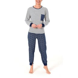 Normann Care Pyjama Damen Pflegeoverall langarm mit Reissverschluss am Rücken und am Bein