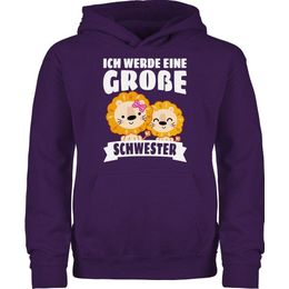 Shirtracer Hoodie Ich werde eine große Schwester mit Löwen