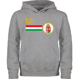 Shirtracer Hoodie 12. Mann Ungarn Mannschaft 2024 Fussball EM Fanartikel Kinder