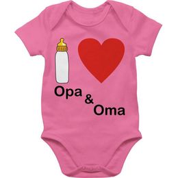 Shirtracer Shirtbody I love Opa und Oma Nuckelflasche Aktuelle Trends Baby