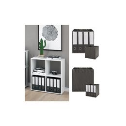 VICCO Raumteiler Würfelregal Standregal Tetra Weiß Faltbox Wohnzimmer Regal 73x72 cm modern Ablage 4 Fächer Dekoregal Ordnerregal Aufbewahrung