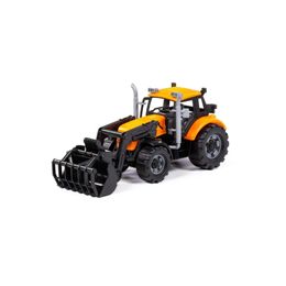 Polesie Spielzeug Traktor 91758, Schließschaufel, Radlader, Schwungantrieb orange