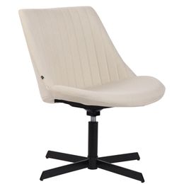 CLP Lounger Granby I 360 Grad Drehbarer Relax Sessel Mit Stoffbezug I Ergonomisches Design Mit Bodenschonern I Polsterstuhl Mit Rückenlehne