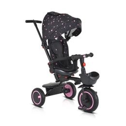 Byox Dreirad Tricycle Orion faltbar, PU-Reifen, drehbarer Sitz, Schiebestange rosa