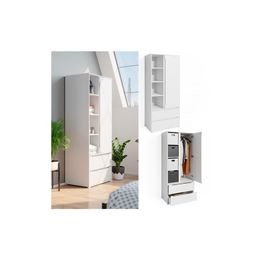 VICCO Kleiderschrank Schlafzimmerschrank Ruben 80cm mit Kleiderstange Schubladen