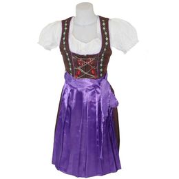 German Wear Dirndl GW1316 lila 3er Midi Dirndl SET Dirndel Fasching Lila