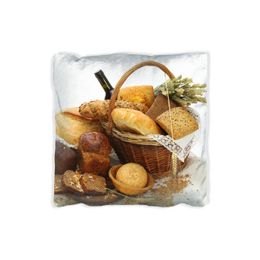 Wallario Dekokissen Brot und Brötchen im eleganten Korb