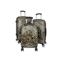 Trendyshop365 Hartschalen-Trolley Leoparden Fell