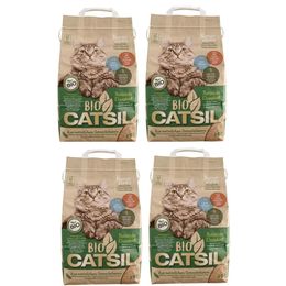 Bio-CATSIL Naturstreu Katzenstreu 4 x 8 Liter