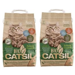 Bio-CATSIL Naturstreu Katzenstreu 2 x 8 Liter