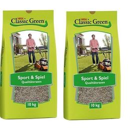 Classic Green Sport & Spielrasen 2 x 10 kg Rasensamen