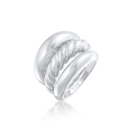 Elli Premium Ring-Set Bandring Twisted Gedreht Set 925 Silber