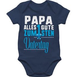 Shirtracer Shirtbody Papa alles Guten zum 1sten Vatertag blau Geschenk Vatertag Baby