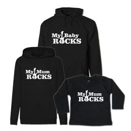 G-graphics Kapuzenpullover My Baby rocks & My Mum rocks (Familienset