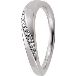 VIVENTY JEWELS Damen Ring "777191", 925er Silber mit 9 Diamanten, zus. ca. 0,037 Karat, silber