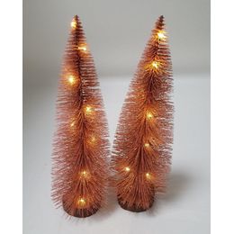 sesua Künstlicher Weihnachtsbaum Deko Tannenbaum Weihnachtsbaum 30cm beleuchtet 10 LEDs warmweiß