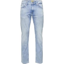 Only & Sons ONLY & SONS Jeanshose, Straight Fit, Five-Pockets, für Herren, blau, 32/34