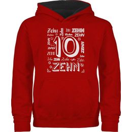 Shirtracer Hoodie Zehnter Zahlen 10. Geburtstag