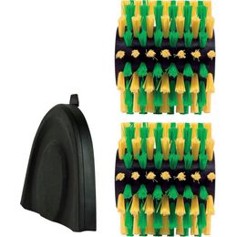 Einhell Reinigungsbürsten-Set SOFT, (3-tlg), für Akku-Oberflächenbürste »Picobella«, für Holz und Kunstrasen, gelb|grün|schwarz