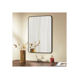 Boromal Spiegel Schwarz 50x70 60x40 Metall Rahmen Wandspiegel Badezimmer Flur (Badspiegel Kosmetikspiegel
