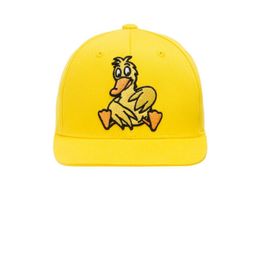 logoshirt Baseball Cap Maus - Ente sitzt mit detailreicher Stickerei, gelb