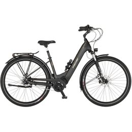 FISCHER BIKE FISCHER Fahrrad E-Bike CITA 7.0I 630, 7 Gang Shimano Nexus Schaltwerk, Nabenschaltung, Mittelmotor, 630 Wh Akku, (Schloss), grau