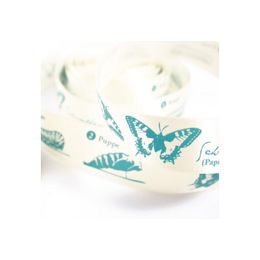 Bow & Hummingbird Geschenkband Satinband Raupe-Puppe-Falter