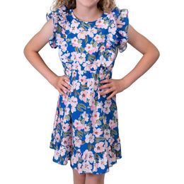 KMISSO Sommerkleid Mädchen Kleid mit Volants Blumenmotiv 30384 (1-tlg) bequem zu tragen