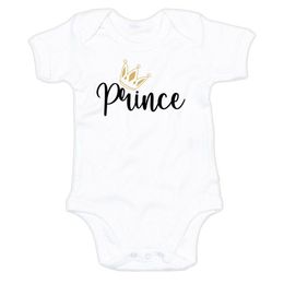 G-graphics Kurzarmbody Prince Baby Body mit Spruch / Sprüche / Print / Motiv