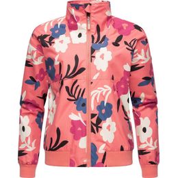 Ragwear Outdoorjacke Goona Print Oversize Übergangsjacke mit modischem Allover-Print, orange