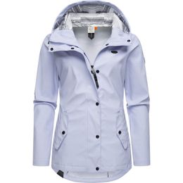 Ragwear Regenjacke YM-Marge stylische Übergangsjacke mit großer Kapuze, blau