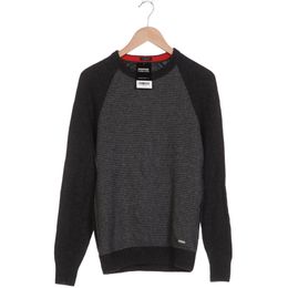 BOSS Orange Herren Pullover, grau, Gr. 48