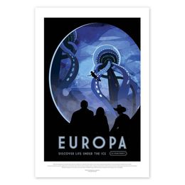 Posterlounge Poster NASA, Retro Space Travel – Europa