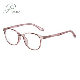 PACIEA Brille Silikon Dual Farbe Fuß Schwanz Anti Blau Licht Gläser