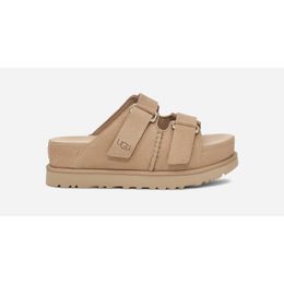 UGG Australia UGG® Goldenstar Hi Slide für Damen | UGG® EU in Beige, Größe 37.5, Veloursleder