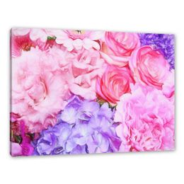 Pixxprint Leinwandbild prachtvoller Blumenstrauss