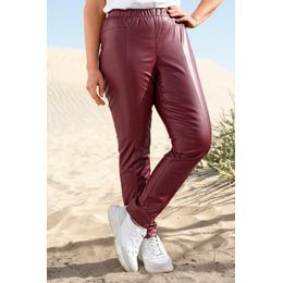 MIAMODA Lederimitathose Lederoptik-Leggings Elastikbund