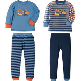 Erwin Müller Erwin Müller Pyjama Kinder-Schlafanzug 2er-Pack Interlock-Jersey Streifen