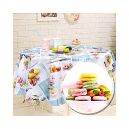 Melody Gartentischdecke Wachstuchtischdecke Wachstuch Tischdecke Gartentischdecke macaron abwaschbar eckig rund oval