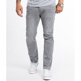 Rock Creek Straight-Jeans Herren Jeans Stonewashed Grau RC-2105