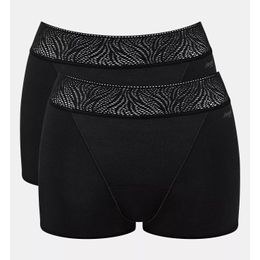 Sloggi - Menstruations Shorts - Black XXS - Sloggi Period Pants - Unterwäsche für Frauen