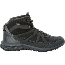 Jack Wolfskin WOODLAND 2 TEXAPORE MID Wanderschuhe Herren schwarz 45