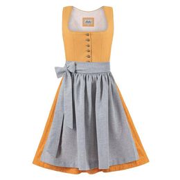 Trachten24.de Dirndl Midi Dirndl Lene curry (2-tlg) Rockteil 70cm