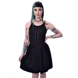 Poizen Industries Minikleid Faye Dress Gothic Schnürung Pentagramm Rückenausschnitt